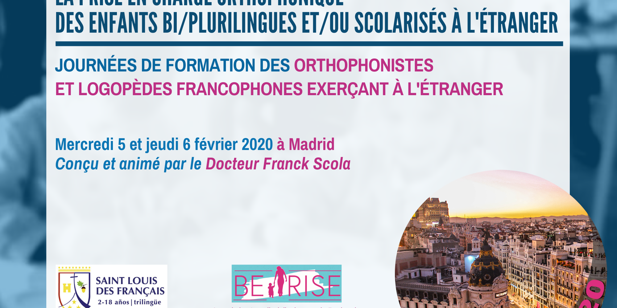 Journées de Formation des Orthophonistes francophones exerçant à l ...